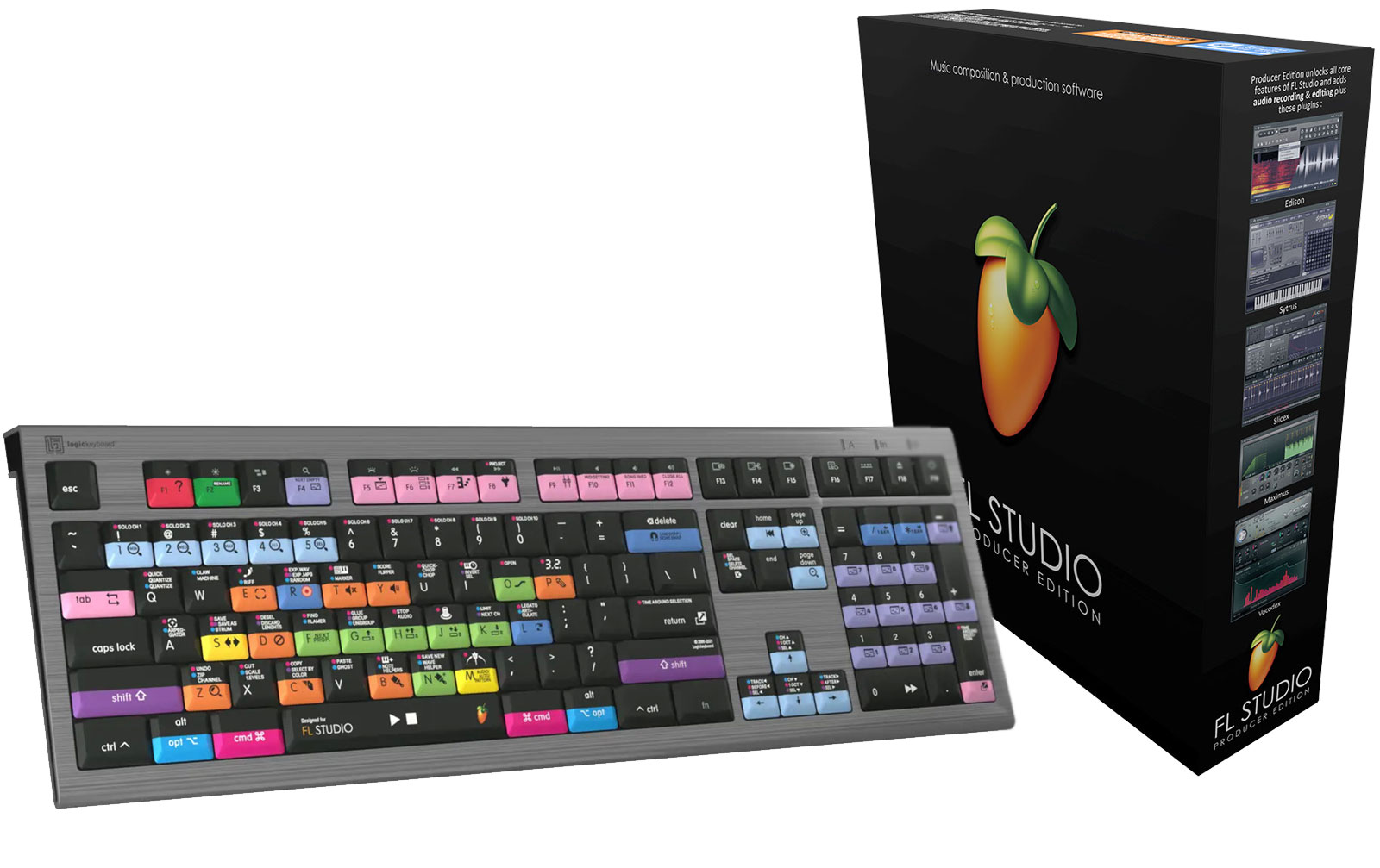 Image Line FL Studio 20 - Producer Edition - Box & LogicKeyboard FL ...